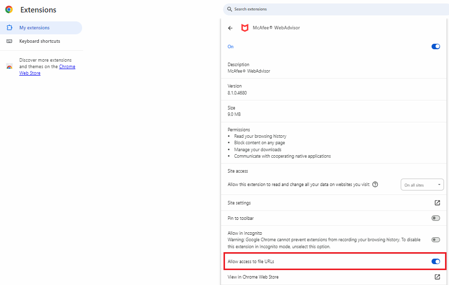McAfee WebAdvisor Chrome extension prevents credential fields from ...